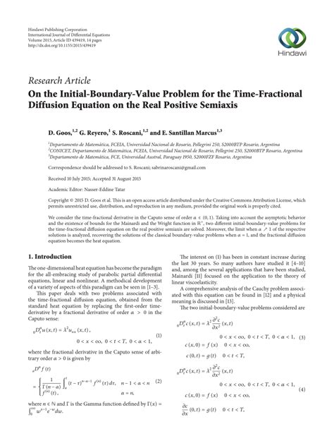 Pdf On The Initial Boundary Value Problem For The Time Fractional Diffusion Equation On The