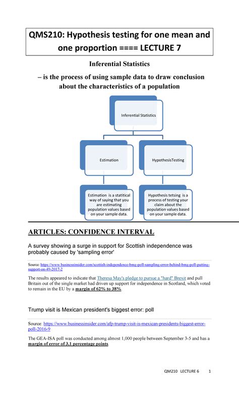 courses lecture qms210 hypothesis testing for one mean and