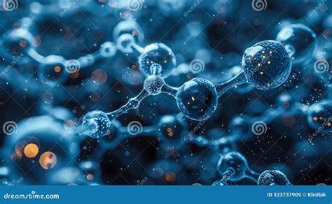 An Atomic Structure Or A Molecular Model Central Glowing Nucleus