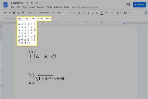 How To Use The Equation Editor In Google Docs