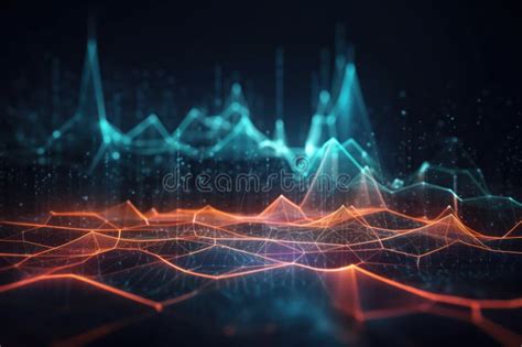 Technology Abstract Background Digital Line Dot And Colorful Bokeh Graphic Design Generative