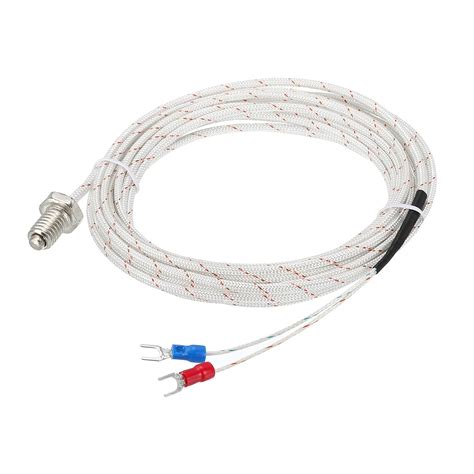 MECCANIXITY K Type Thermocouple Temperature Sensor M Screw Temperature Probes Ft Insulated