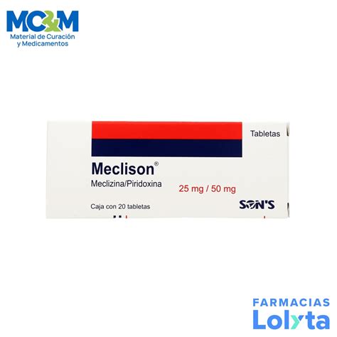 Meclizina Piridoxina 2550 Mg C20 Tab Meclison Lab Sons Website Mcandm