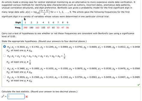 Solved An Article Made A Strong Case For Central Statistical