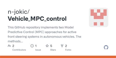 Github N Jokic Vehicle Mpc Control This Github Repository Implements Two Model Predictive