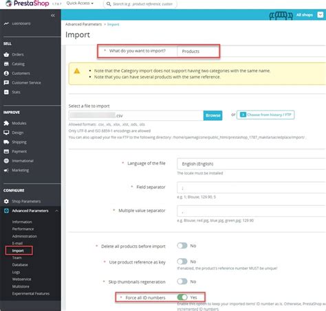 Import Prestashop Products With Ids Store Manager For Prestashop
