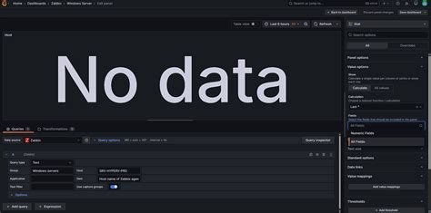 Unable To Display Hostname In Stat Panel Name Option Not Available Dashboards Grafana