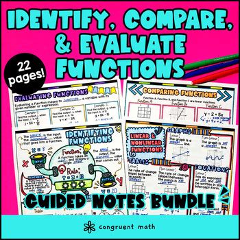 Identifying Comparing Linear Vs Nonlinear Functions Guided Notes