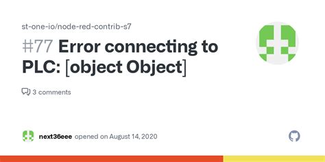 error connecting to plc [object object] · issue 77 · st one io node