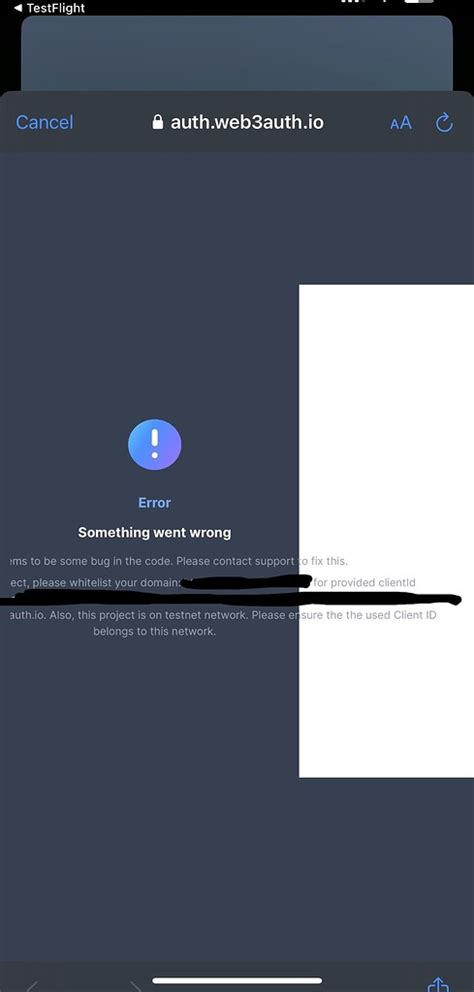 Unity Ios Error Entrypointnotfound Testnet Whitelist Help Plug N Play Web Auth Community