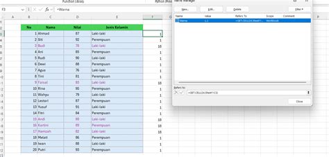macro 4 ambil kode warna dengan get cell id