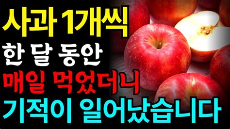 30일 동안 사과를 매일 먹었더니 놀라운 일이 일어났습니다 사과의 효능 사과와 함께 먹으면 보약이 되는 음식 사과 효과적으로 먹는 방법 Youtube