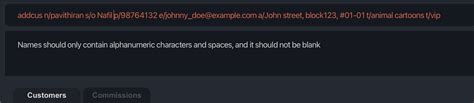 there are certain names that do not contain just alphanumerics · issue