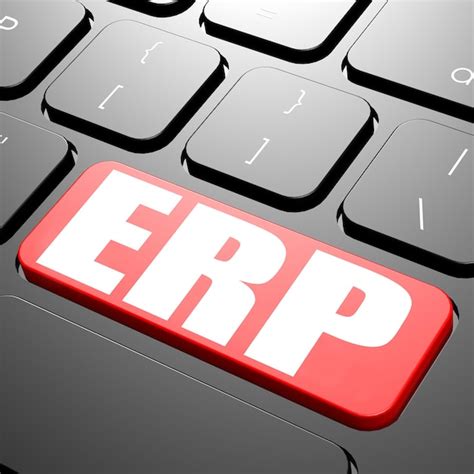 premium photo keyboard with erp text