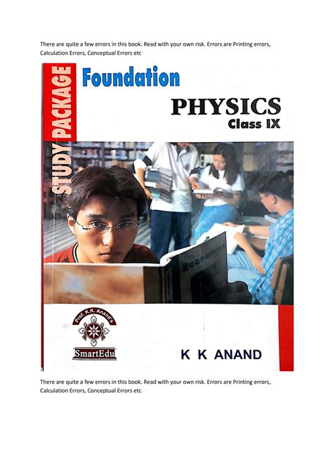 Solution Foundation Physics For Class Ix Part 1 For Iit Jee Standard 9