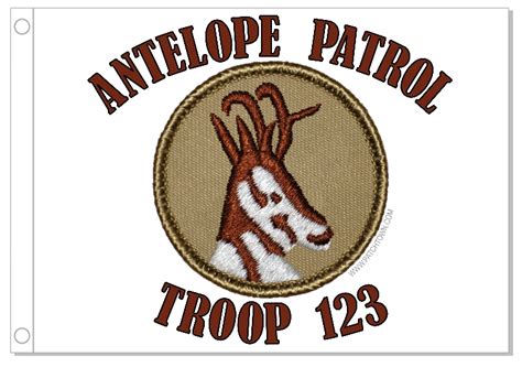 Antelope Patrol Flag Uses Official Bsa Patch Image