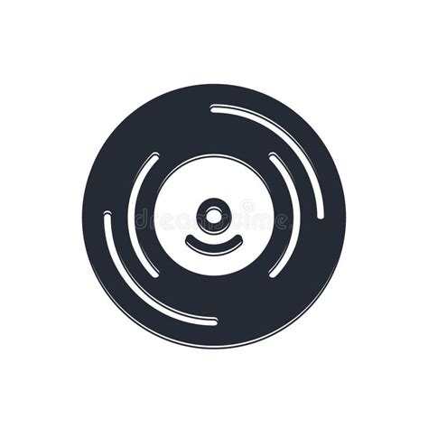 Black Vinyl Disk Icon Isolated On White Background Vector Stock Illustration Illustration Of