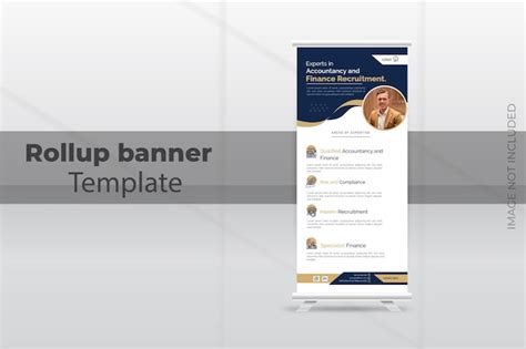 비즈니스 롤업 배너 디자인 서식 파일 프리미엄 벡터