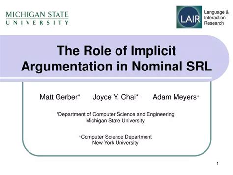 Ppt The Role Of Implicit Argumentation In Nominal Srl Powerpoint Presentation Id5672460