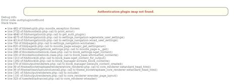 Linux Authentication Plugin Imap Not Found Moodle Server 342