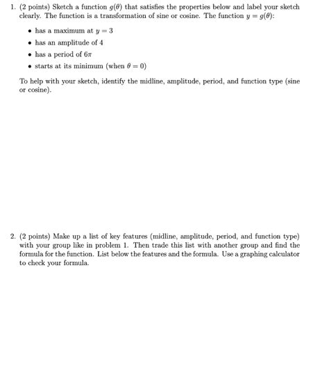 solved 1 2 points sketch a function g θ that satisfies