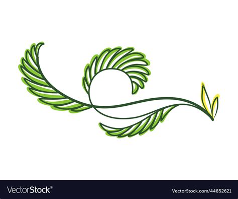Green Text Divider Page Separators Design Line Vector Image