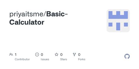 GitHub Priyaitsme Basic Calculator