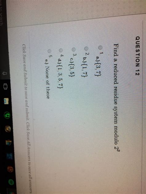 solved find a reduced residue system modulo 2 3 a {3 7}