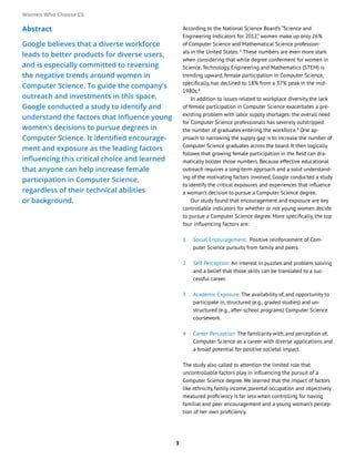 Women Who Choose Computer Science What Really Matters PDF Undergraduate Education