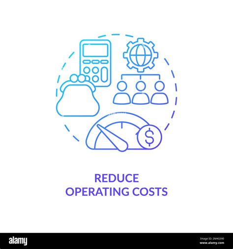 Reduce Operating Costs Blue Gradient Concept Icon Stock Vector Image And Art Alamy