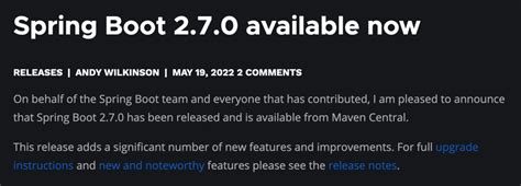java 重磅Spring Boot 正式发布一大波新特性看完我彻底躺平了 个人文章 SegmentFault 思否