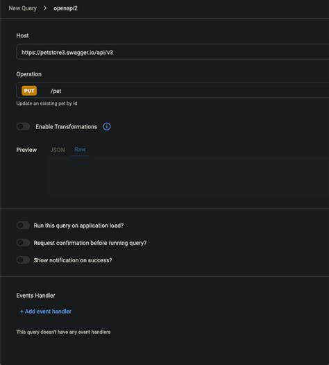 Cant Set Json Body Of Openapi Query · Issue 5723 · Tooljettooljet · Github