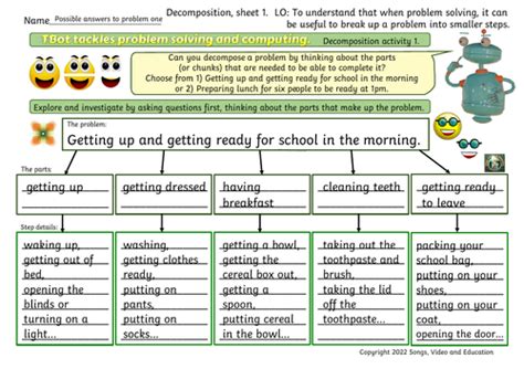 Decomposition Computing And Problem Solving Teaching Resources