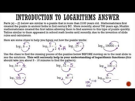 Introduction to Logarithms - YouTube