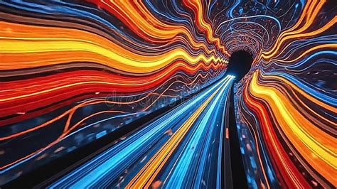 Dynamic Abstract Art Of Swirling Lines And Shapes Vivid Colors Generative Ai Stock Footage