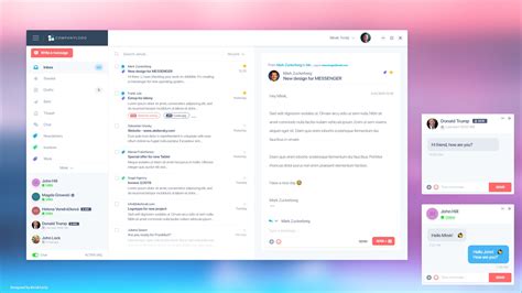 Email UI Design With Chat On Behance Email UI Design With Chat On Behance