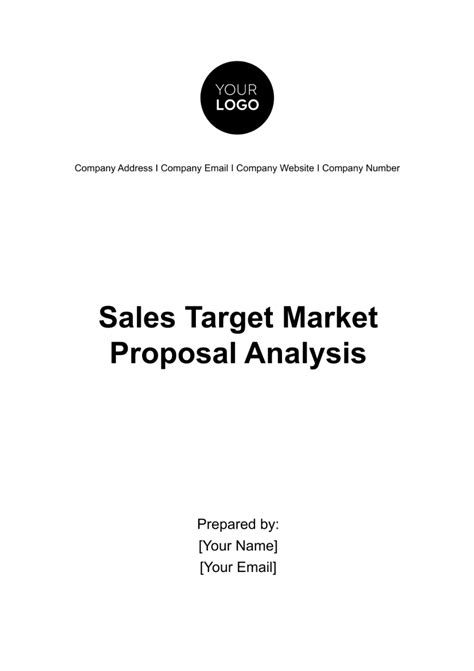 Free Sales Proposal Templates Editable And Printable