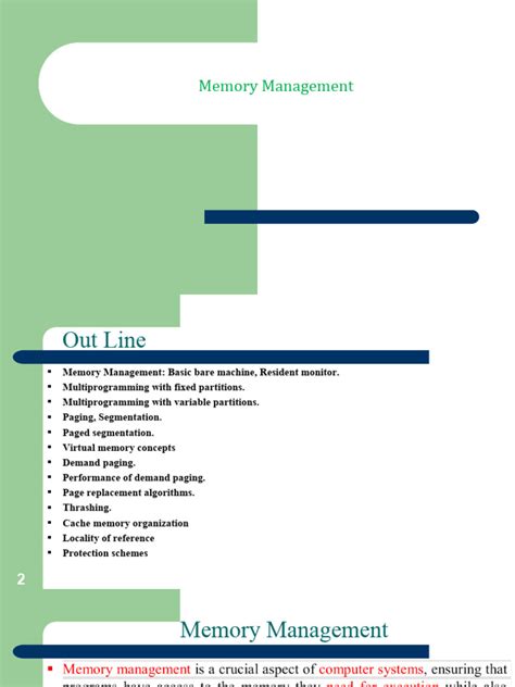 Module4memory Mangement Pdf Process Computing Computer Data Storage