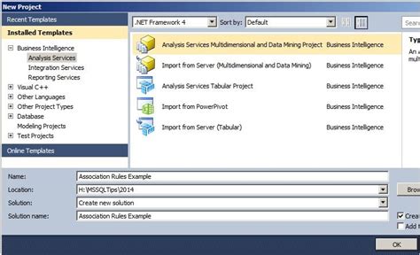 Sql Server 2012 Analysis Services Association Rules Data Mining Example
