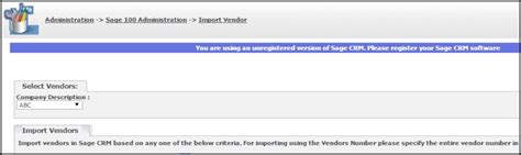 Import Vendors In Sage Crm Using Gumu Integration Sage Crm Tips Tricks And Components