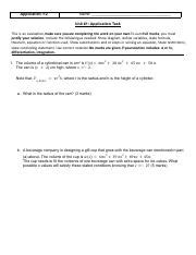 Unit Test MHF U August Docx Pdf Application Name Unit Application Task Thisi