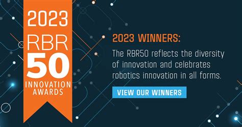 Mike Oitzman On Linkedin Robotics Innovation Award Awards2023 Rbr50