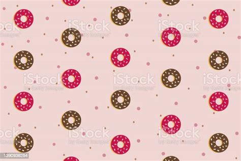 핑크와 초콜릿 장식이 이음새가 없는 패턴의 달콤한 도넛 0명에 대한 스톡 벡터 아트 및 기타 이미지 0명 거품 내기 달콤한 음식 Istock
