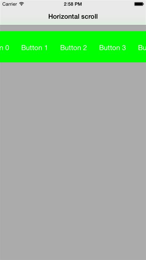 Objective C Creation Of A Horizontal Infinite Scrolling Menu Bar In