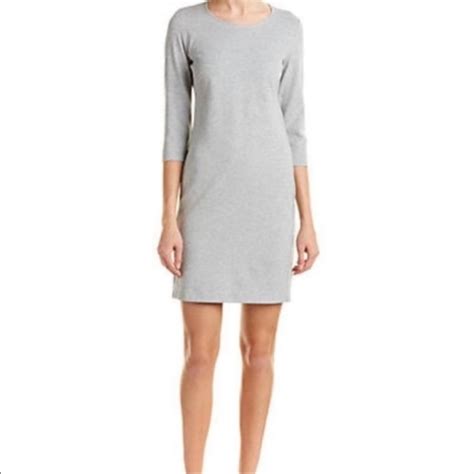 Theory Dresses Theory Gray Half Sleeve Mini Shift Fixture Pont
