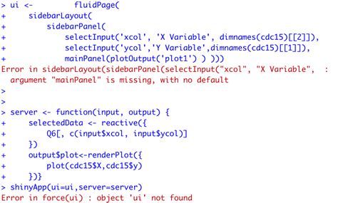 Mainpanel Is Missing With No Default Shiny Error Shiny Posit