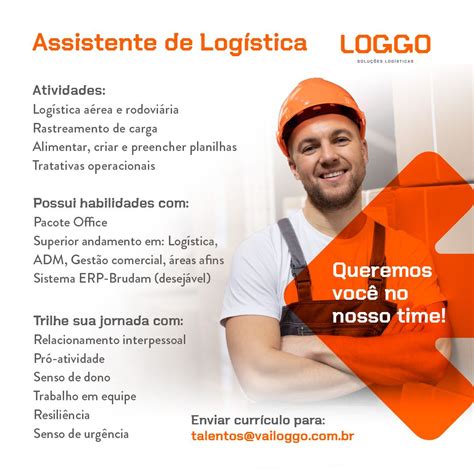 Vagalogística Trabalhenaloggo Assistentedelogística Oportunidade Emprego Vempraloggo