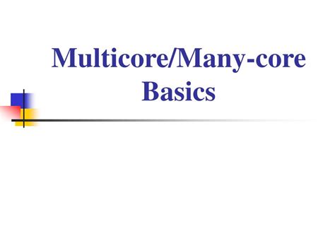Ppt Parallel And Cluster Computing Multicore Madness Powerpoint