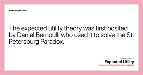 Expected Utility Awesomefintech Blog
