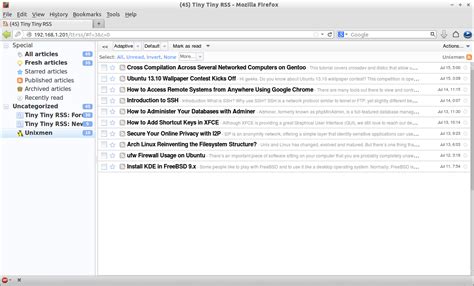 Install Tiny Tiny Rss Reader On Ubuntudebian Unixmen
